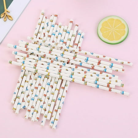 Paper Pipette Diy Disposable Beverage Striped Paper Party Pipette 25pcs ...