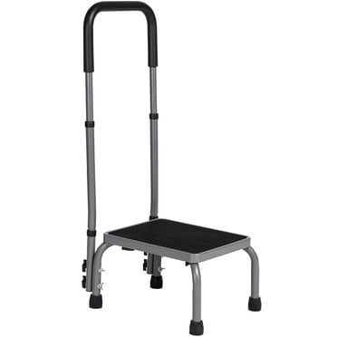 Hyper Tough Gray & Black 2-Step Steel Large Platform & Foldable Step ...