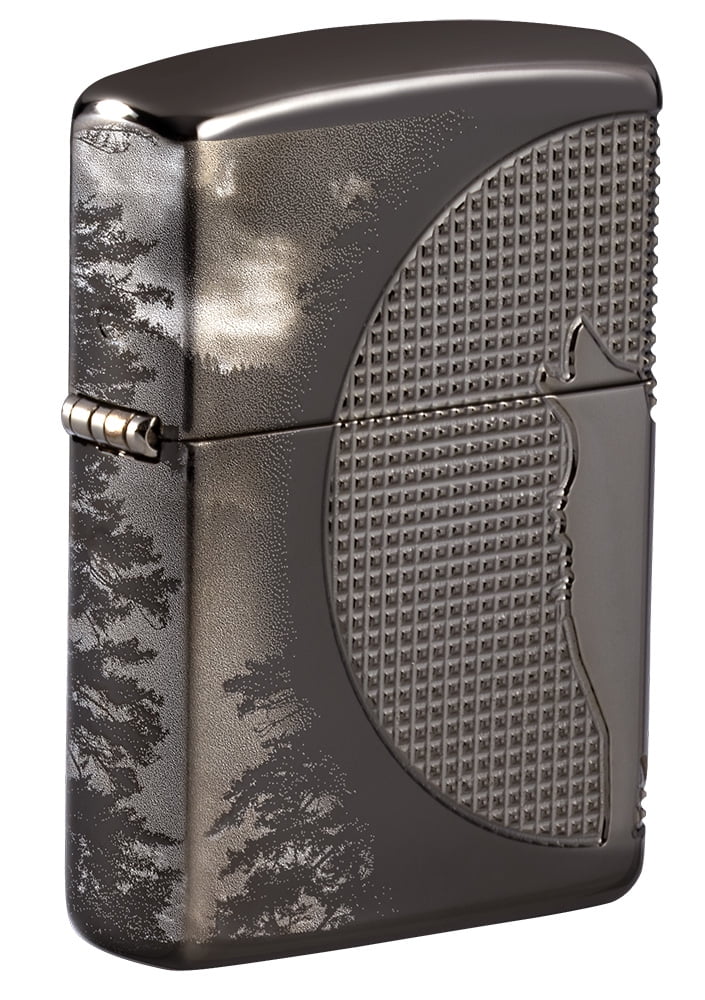 Zippo Armor Wolf Design Black Ice Pocket Lighter - Walmart.com