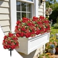 KOYPTL Artificial Boxwood Topiary Ball Trees with Red Flowers for ...