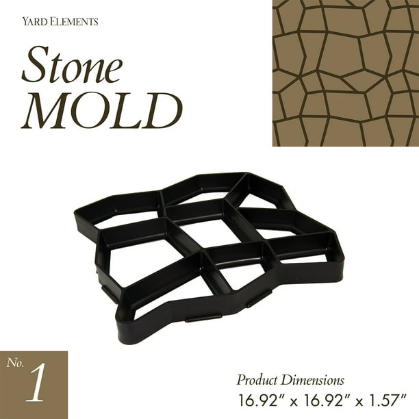 Concrete Stepping Stone Molds | Reusable DIY Pavers | Mold 1 - Walmart ...