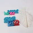 2 Pcs DAD and MOM Keychain Epoxy Resin Mold Earrings Pendant Silicone ...