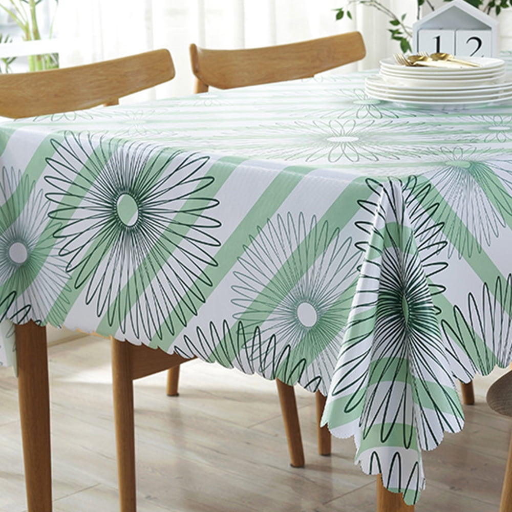 Tablecloths Waterproof Oil-proof Spill-proof Printing PVC Rectangle ...