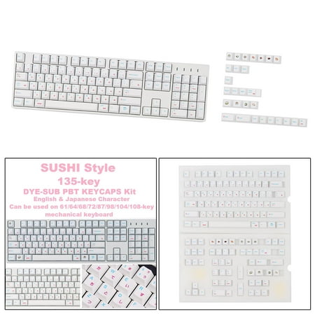 135 Keys Minimalist Style Mechanical Keyboard Girls Boys DIY | Walmart ...
