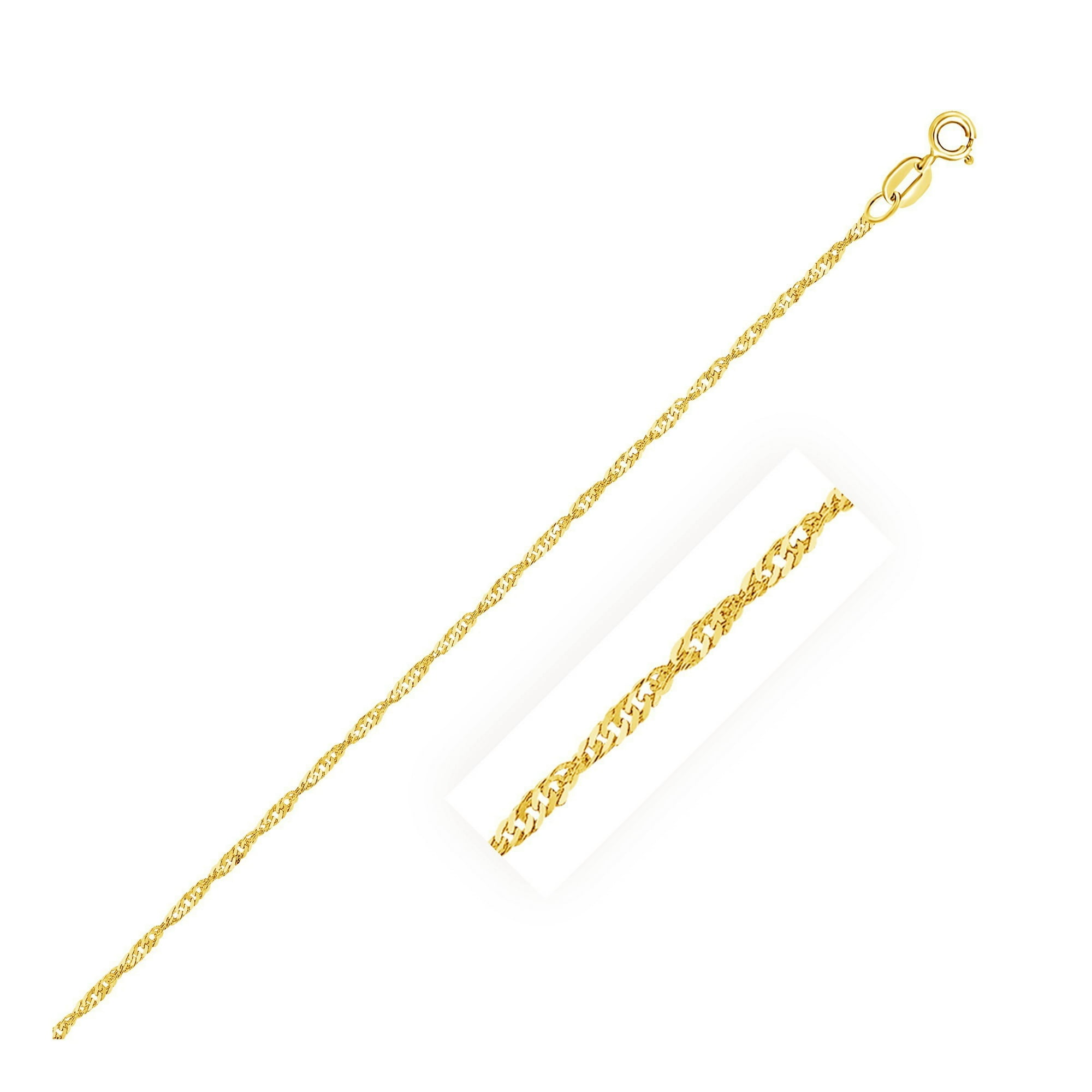 Click here for Zawadee 10k Yellow Gold Singapore Anklet 1.5mm 10... prices
