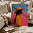 Black Cowgirl Art Print, Western Painting, Retro Decor ( Print ...
