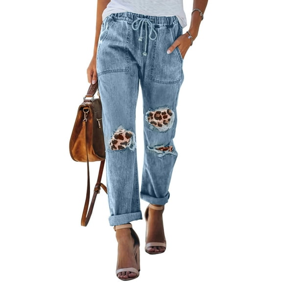 Womens Stretch Jeans Elastic Waist