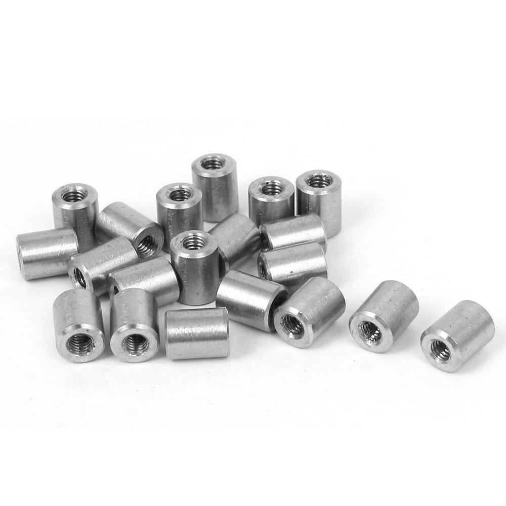 M4x10mmx8mm Threaded Rod Tube Adapter Round Coupling Connector Nuts ...