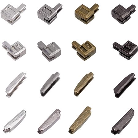 12 Sets Metal Zipper Latch Slider Retainer 3 Color #3#5#8#10 Insertion ...