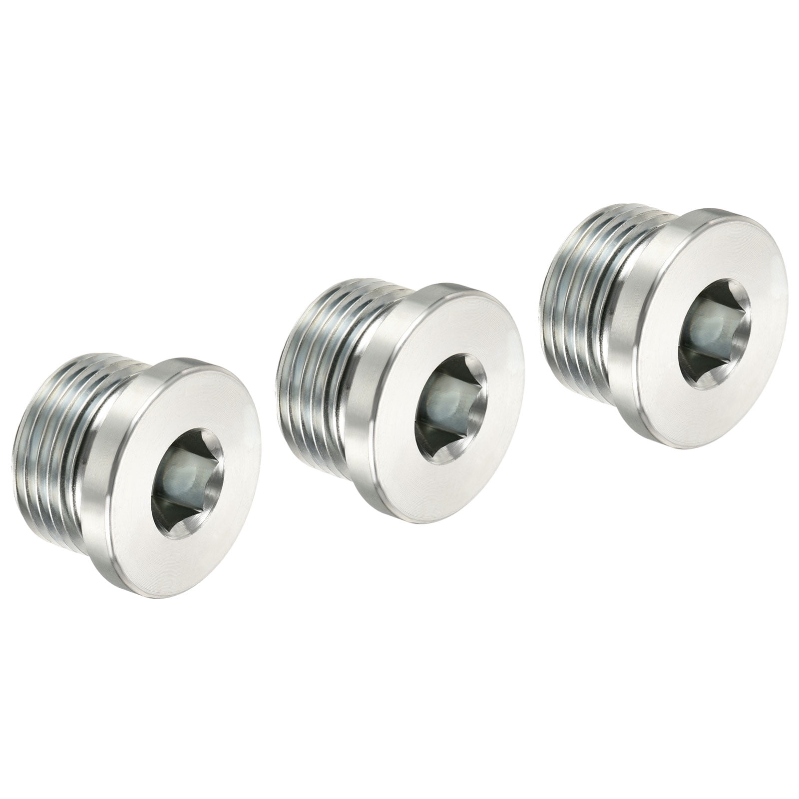 Uxcell M27*2 Internal Hex Head Pipe Fitting Plug, 3 Pack Male Thread 45 ...