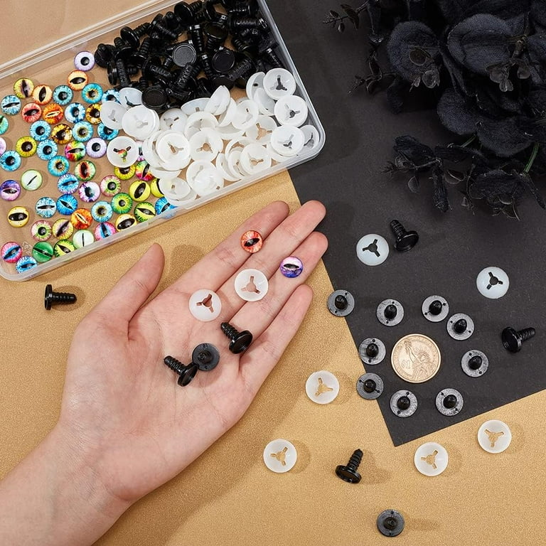Black Plastic Doll Eyes XGNG 150PCS Black Plastic Safety Eyes - 2mm 3mm ...