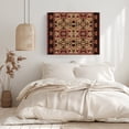 Abstract Geometric Canvas Print Wall Art, Dots and Wireframe Flowers ...