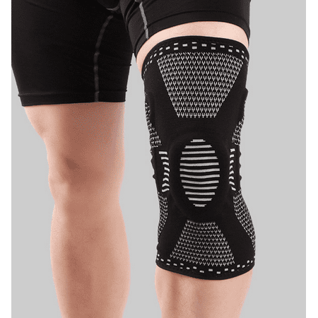 JOYWEICompression Knee Sleeve with Patella Gel Pad & Side Stabilizers ...