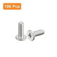Unique Bargains Flat Round Head Phillips Drive Machine Screws Silver ...