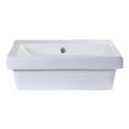 EAGO BA134 21" Rectangular Porcelain Bathroom Vessel Sink with Single ...