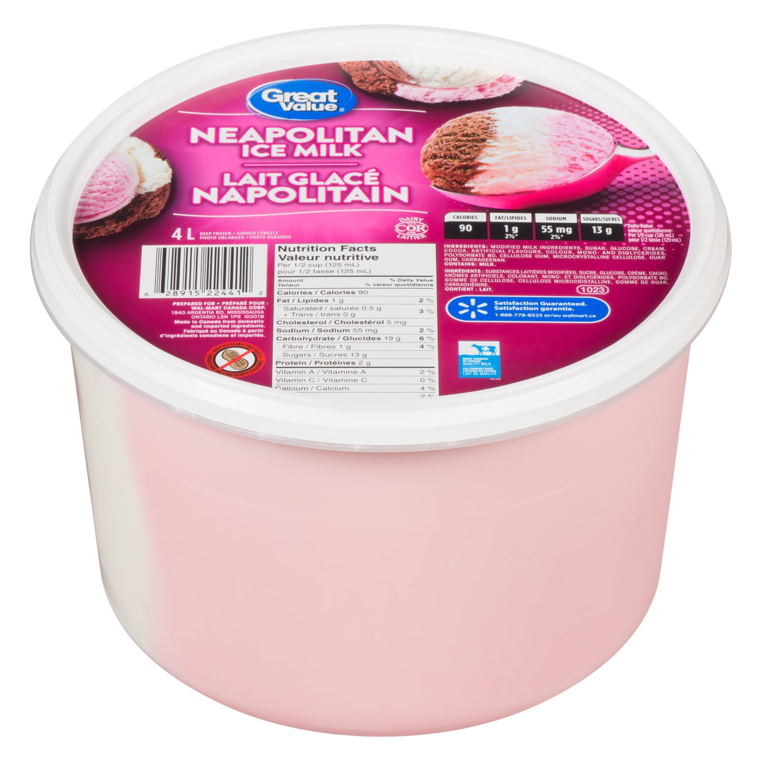 Click here for Great Value Neapolitan Ice Milk In A Tub 4 L prices