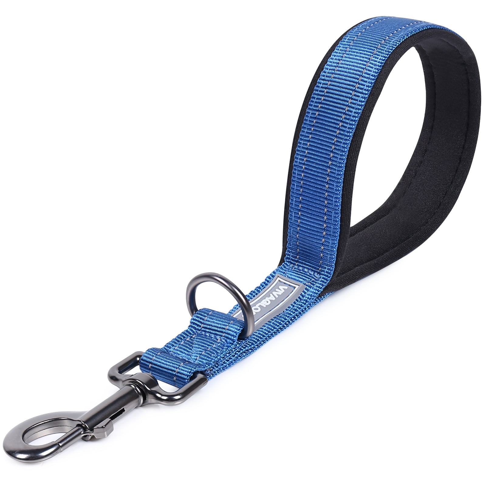 VIVAGLORY Short Dog Leash, Reflective Nylon Traffic Lead with Padded ...