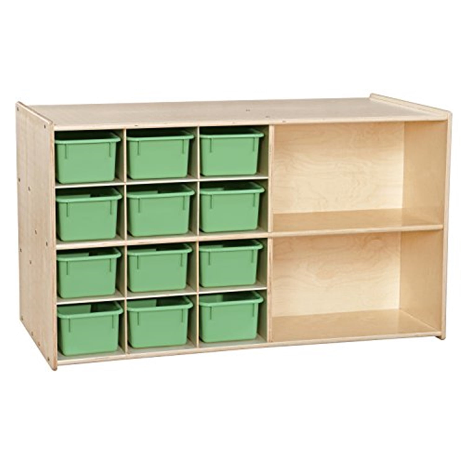 Contender Double Storage with (12) Lime Green Trays - Assembled ...
