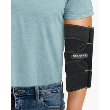 Elbow Brace with 2 Removable Metal Splints - Adjustable Elbow Support ...