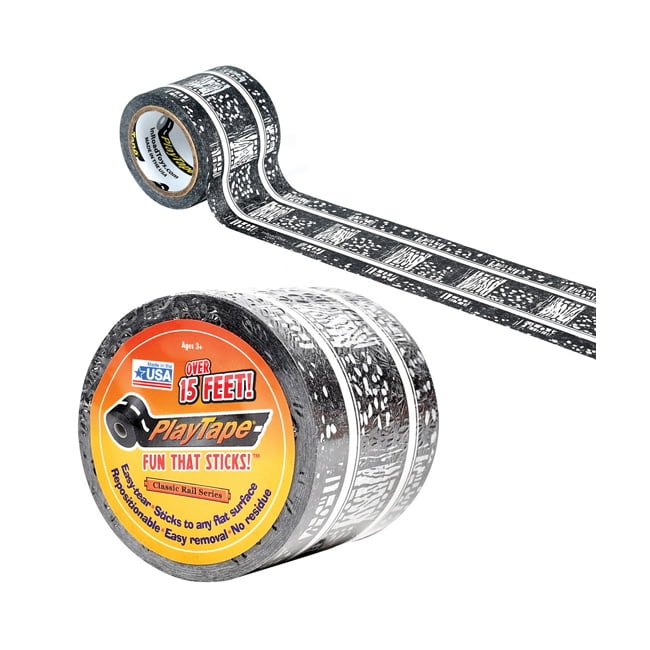 Inroad Toys Black Rail Play Tape 2" x 15' - Walmart.com