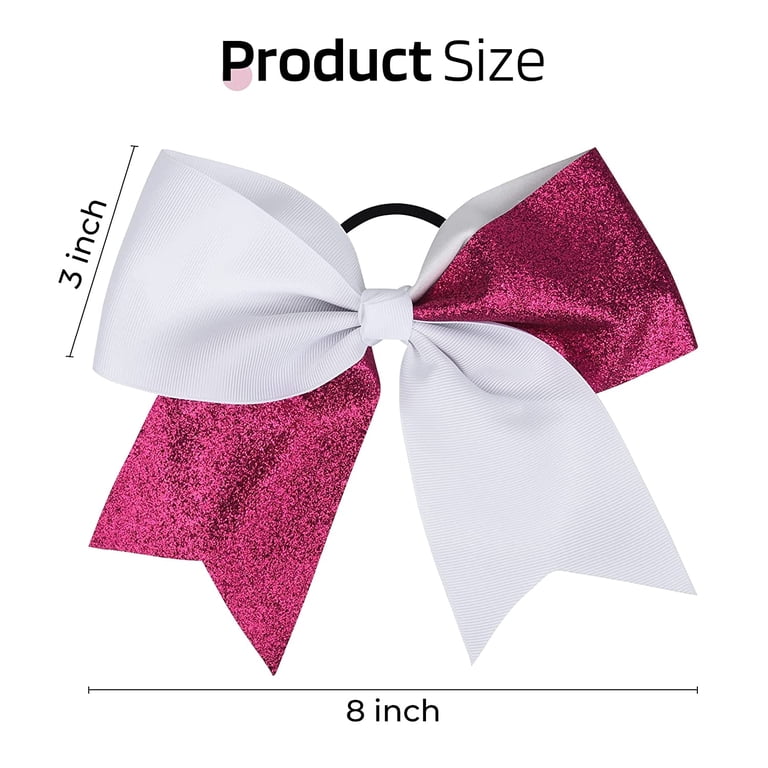 White Cheer Bows With Words