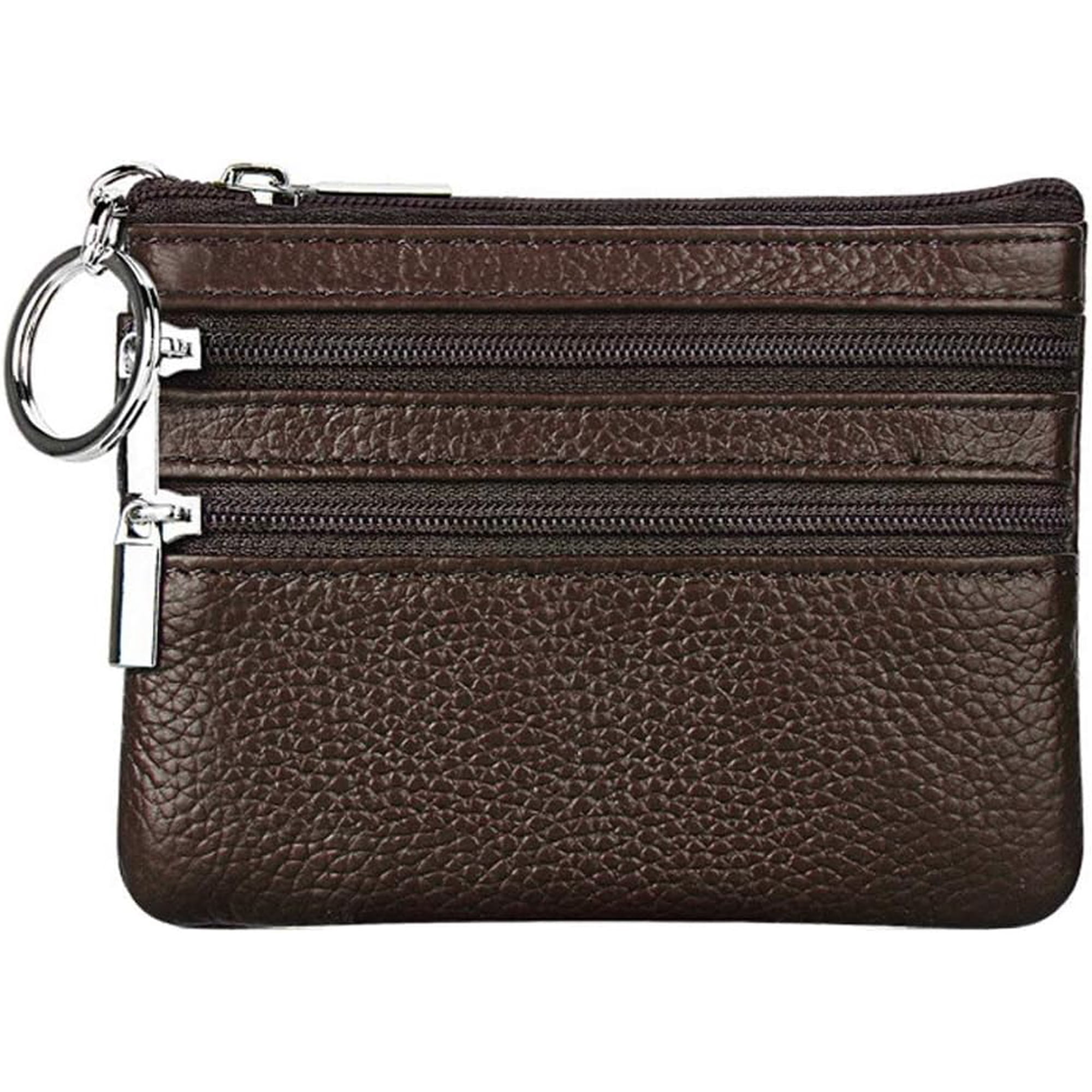 Click here for Zdwqfa Womens Leather Small Coin Purse With 3 Zipp... prices