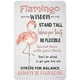 Dyenamic Art Flamingo Wisdom Metal Sign Pink Aluminum Coastal Decor ...
