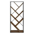 Manor Park Neil Modern Angled Bookshelf, Dark Walnut - Walmart.com