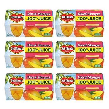 Dole Mango Chunks Fruit Cups in 100% Juice, 4 Ounce Cups (16-Count ...