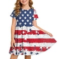 BRGZLK 4th of July Girls Dresses 2026 Summer American Flag Patriotic ...