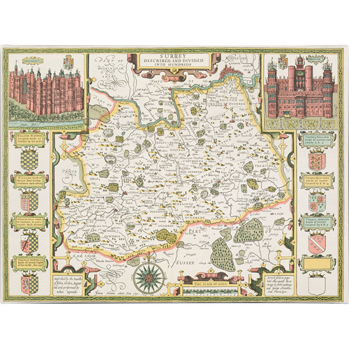 Trademark Art 'Map of Surrey' Canvas Art by Jodocus Hondius - Walmart.com