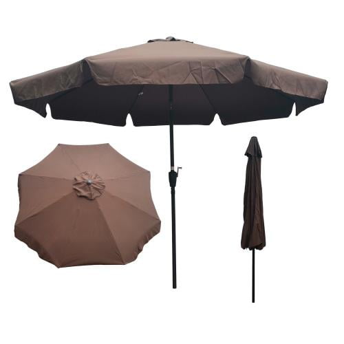 JINS&VICO 10 FT Patio Umbrella Market Table Round Umbrella Outdoor ...
