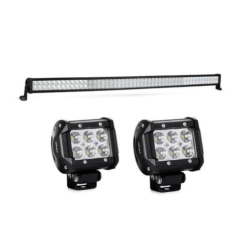Nilight Led Light Bar 52 Inch 300W Spot Flood Combo 2PCS 4 Inch 18W ...