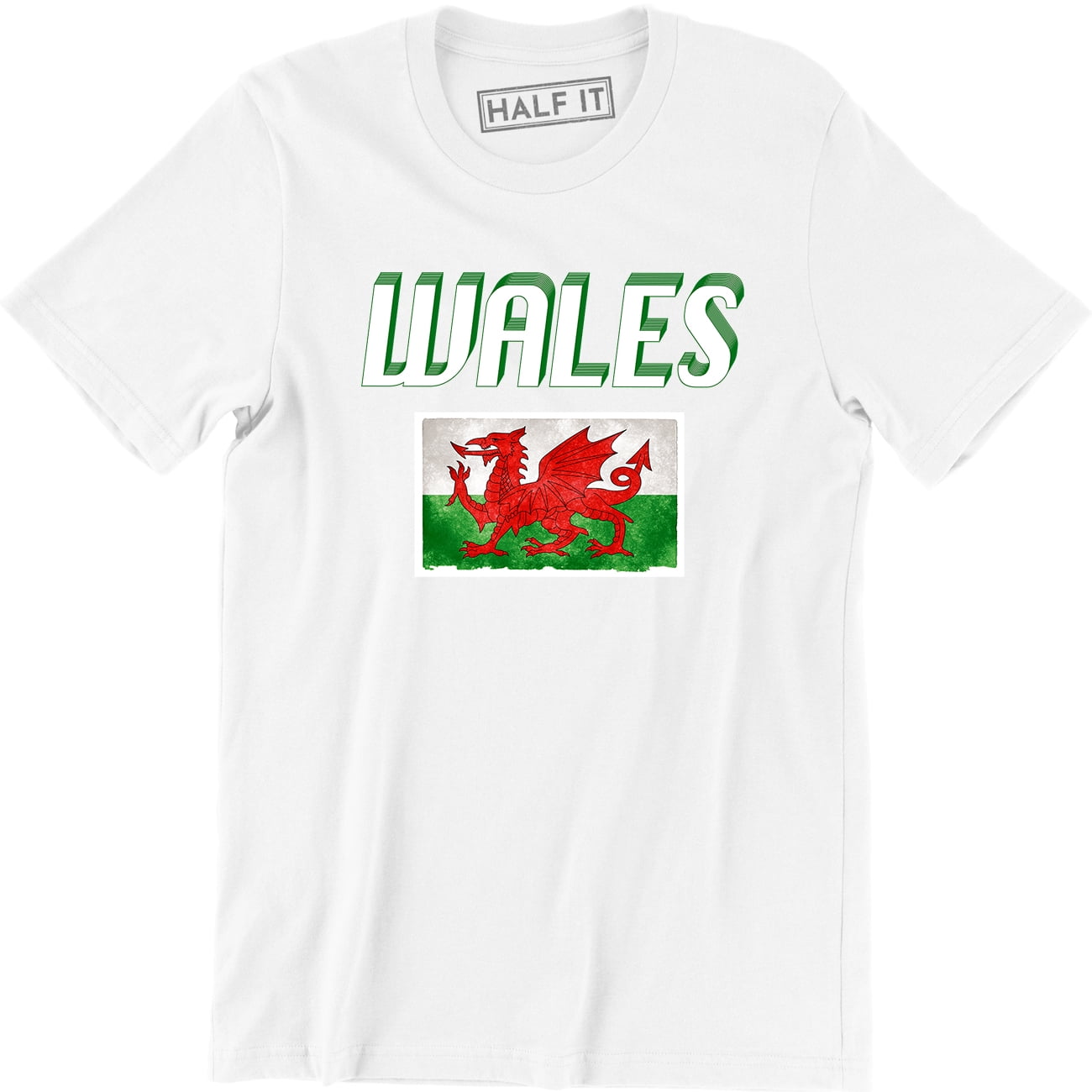 Wales Nation Distressed Flag Welsh Football Gift Men's Tee Shirt ...