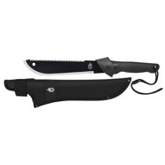 Swiss Tech 18-inch Sawtooth Machete, Titanium-Coated Stainless Steel ...