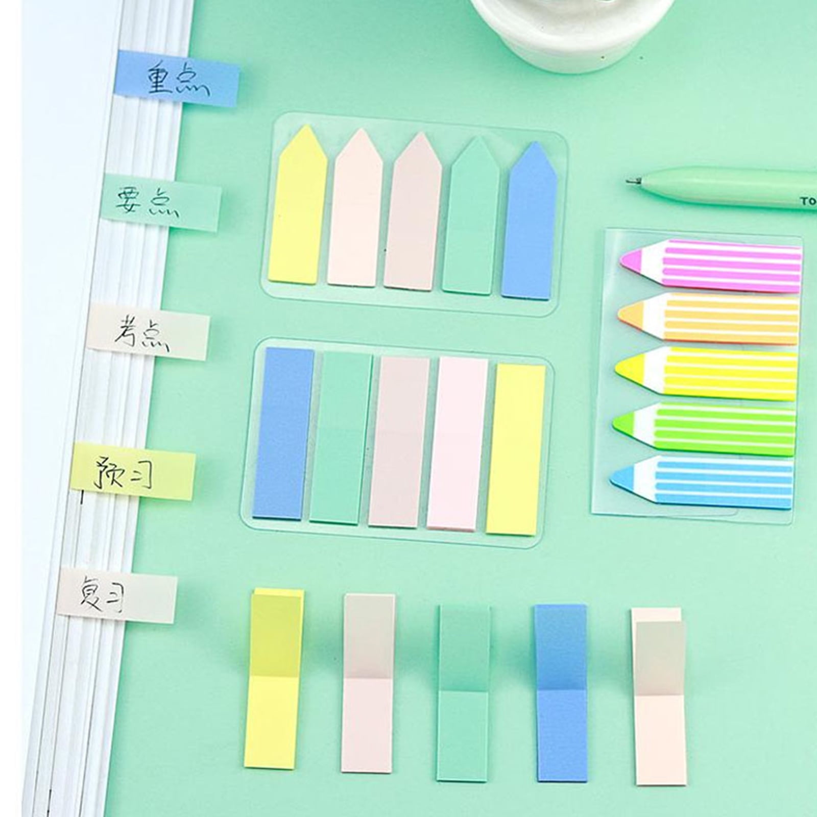 Buy TONKBEEY 100Pcs Sticky Index Labels Index Arrows Bookmarks Stickers ...