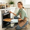 BZSMCE 2 Pack Rabbit Print Heat Resistant Cotton Oven Mitts for Kitchen ...