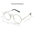 EYE ZOOM 3 Pack Metal Frame Round Reading Glasses with Spring Hinge ...