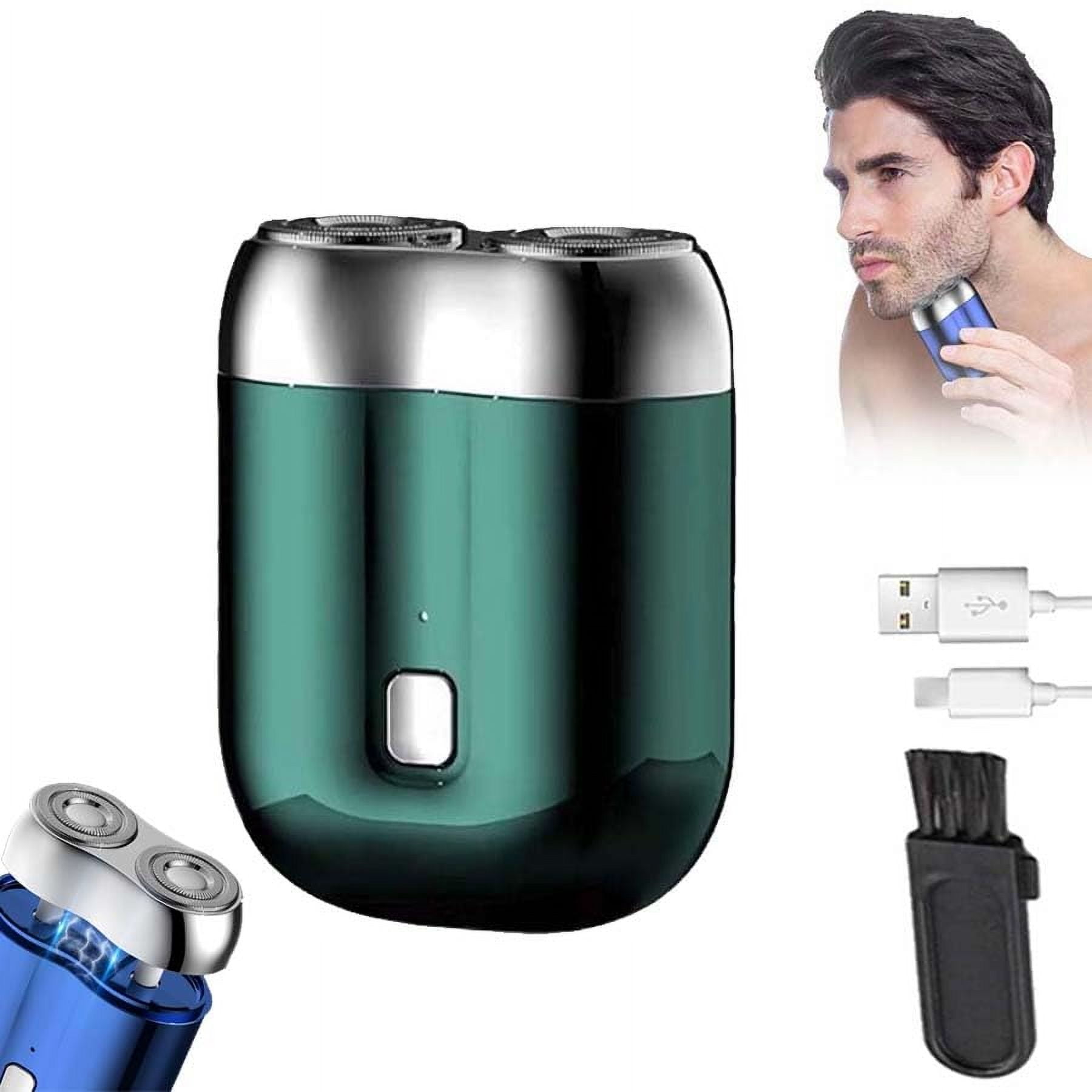 Afeitadora eléctrica PETUPS 2025 Mini de doble cabezal para hombre ...