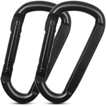 2 Pieces Climbing Carabiners, D Shape Climbing Carabiners, Self-Locking ...