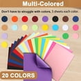 100 Sheets 20 Assorted Colors Cardstock Craft Paper, 200gsm/75lb Art ...