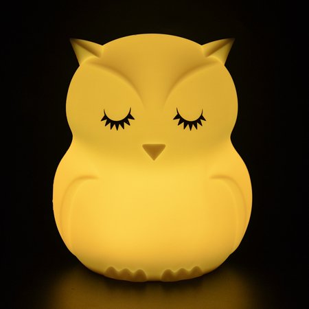 Owl silicone pat light night light battery type 1 picture color ...