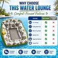 3-in-1 Inflatable Pool Lounge Chair, Adult Water Hammock Float with ...