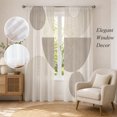Abstract Sheer Curtains 96 Inch Long 2 Panels Boho Minimalist Beige ...