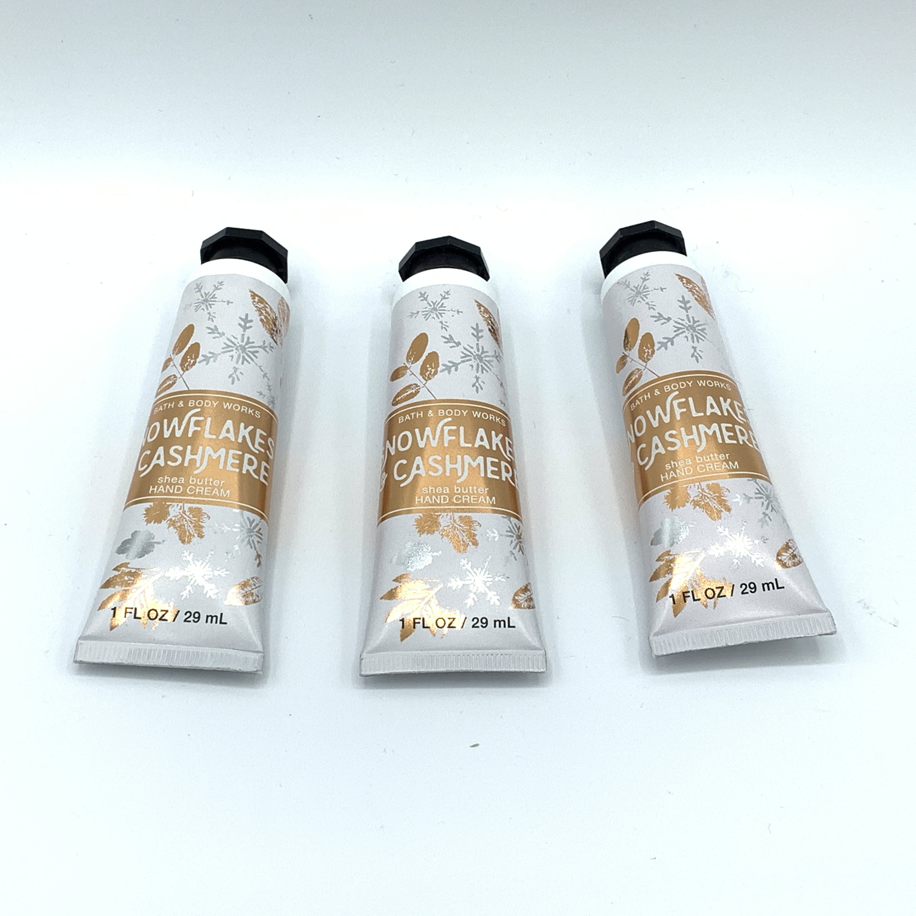 Bath and Body Works Snowflakes & Cashmere Hand Cream 3-Pack, 1oz Each ...