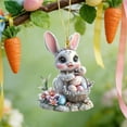 Easter Bunny Acrylic Keychain Ornament A Flat Pendant For Car Rearview ...