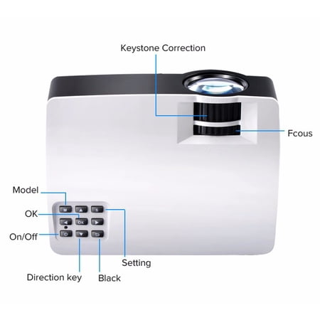 AUN AKEY1 Plus Projector 1800 Lumens 1800 lumens LED 800x480 LED Home ...