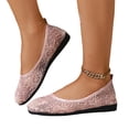 CHWshoes Women’s Mary Jane Ballet Flats Lace Mesh Upper Floral ...