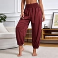 Bloomae Womens Loose Harem Pants Joggers Elastic High Waist Yoga ...