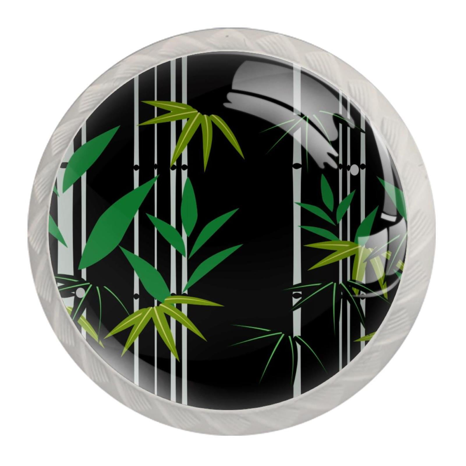 4 Pcs Bamboo Japanese Style Knobs for Kitchen Cabinet Cupboard Dresser ...